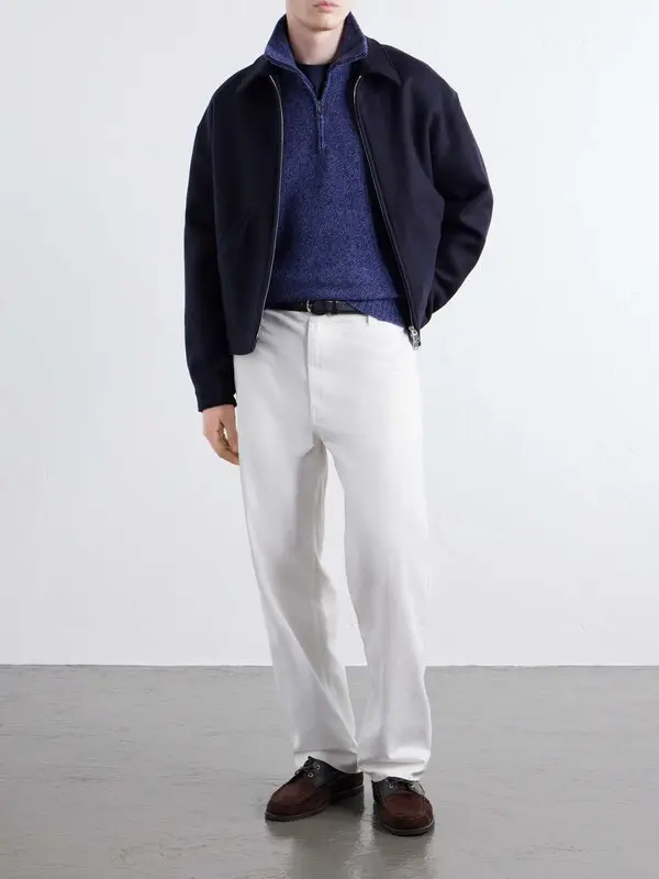 Altea Wool And Cashmere-blend Half-zip Sweater