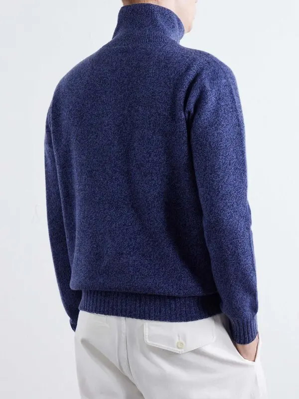 Altea Wool And Cashmere-blend Half-zip Sweater