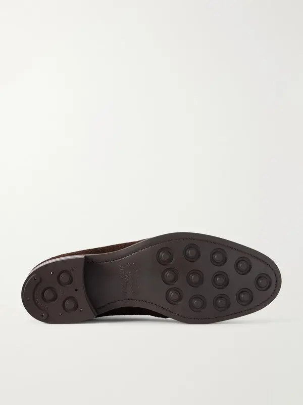 EDWARD GREEN Lanark Waxed-suede Desert Boots