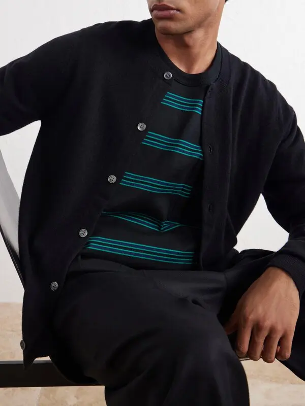 Comme Des Garçons Wool Cardigan - Black