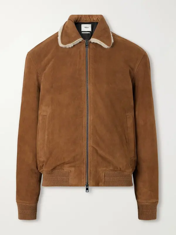 Altea Iggy Shearling-trimmed Padded Suede Jacket