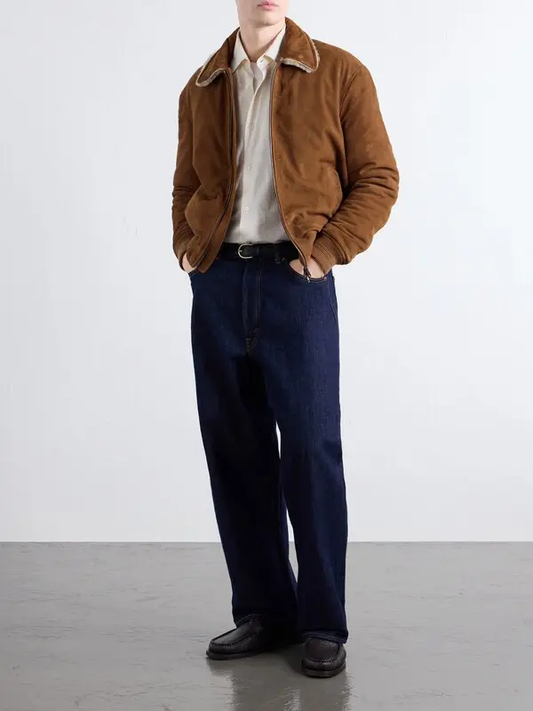 Altea Iggy Shearling-trimmed Padded Suede Jacket