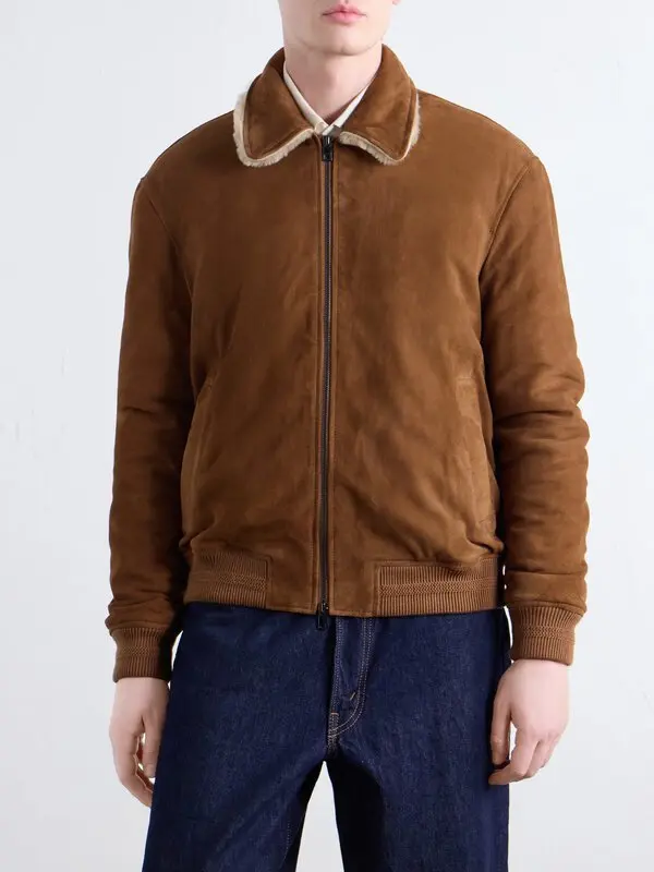 Altea Iggy Shearling-trimmed Padded Suede Jacket