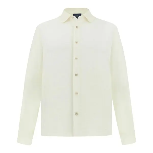 Paul & Shark Pure Linen Jersey Shirt - Cloud Dancer