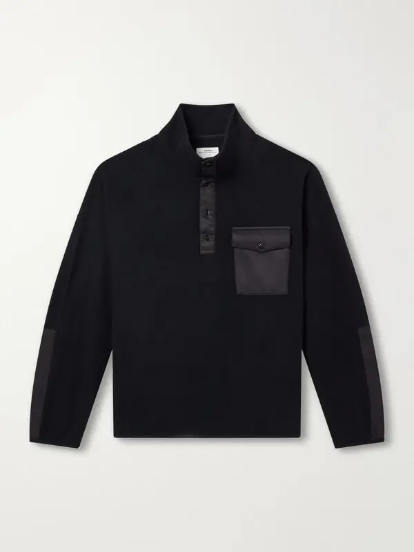 Visvim Barlow Wool-fleece Sweatshirt - Black