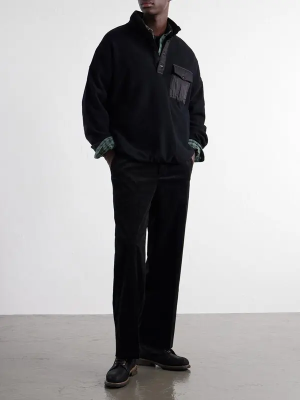 Visvim Barlow Wool-fleece Sweatshirt - Black