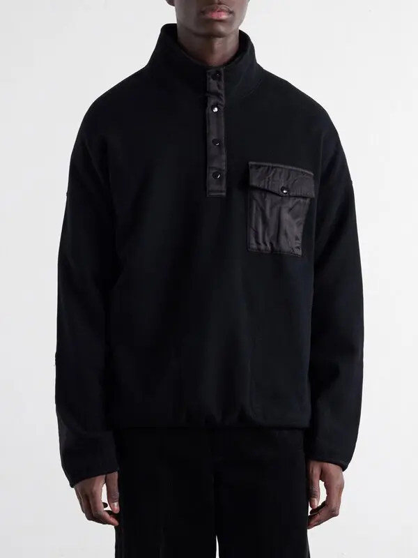 Visvim Barlow Wool-fleece Sweatshirt - Black