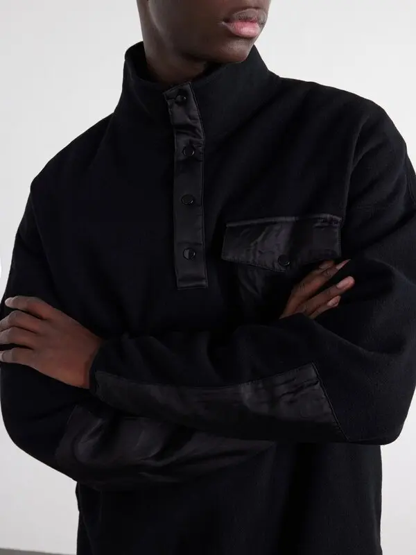 Visvim Barlow Wool-fleece Sweatshirt - Black