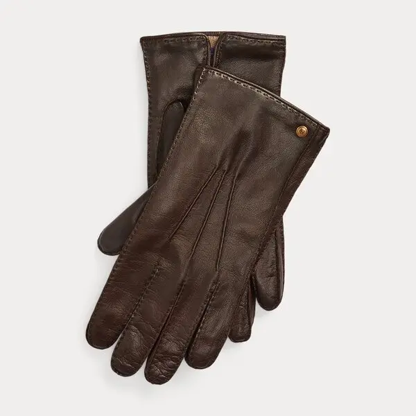Ralph Lauren Cashmere-lined Lambskin Gloves - Brown