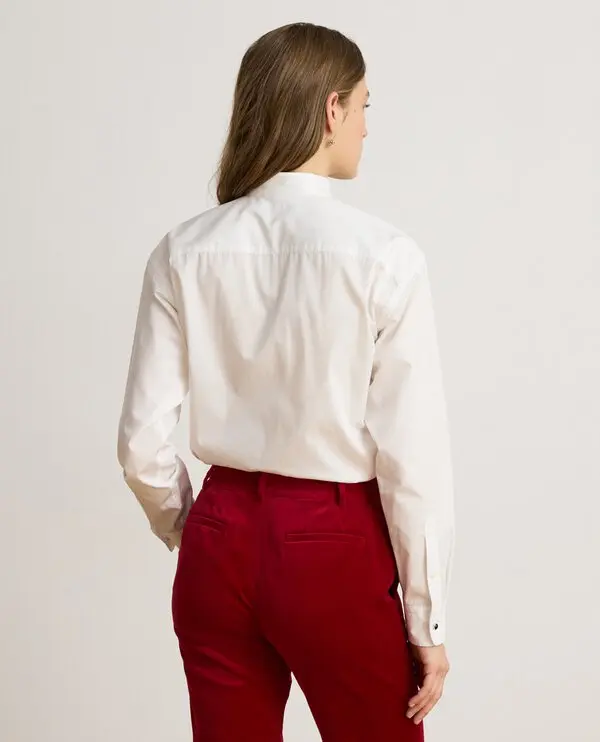 Ralph Lauren Bib-front Cotton Broadcloth Shirt