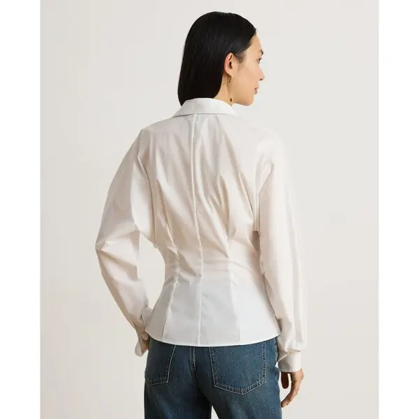 Ralph Lauren Stretch-cotton-blend Wrap Shirt