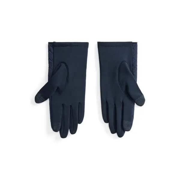 Ralph Lauren Plaid Diamond-quilted Tech Gloves - Navy