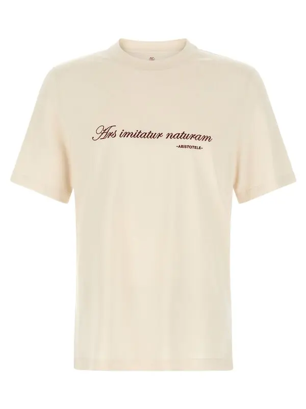 Brunello Cucinelli Ars Imitatur Naturam' T-shirt - White