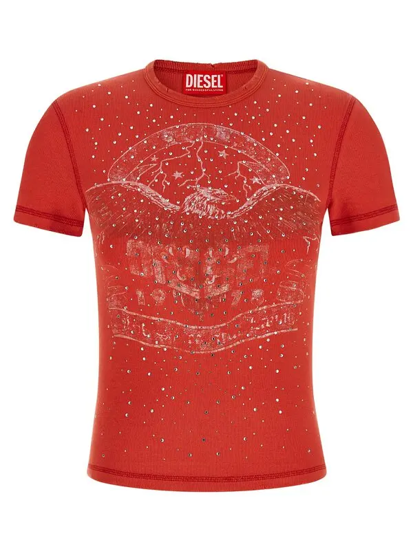 DIESEL® T-marsy-rib-cry' T-shirt - Red