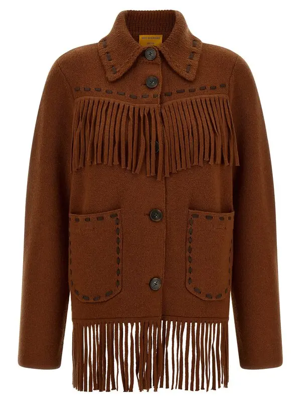 Guest In Residence Western Fringe' Jacket - Brown