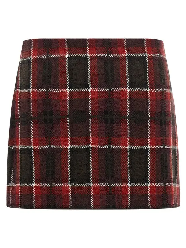Guest In Residence Tartan Skirt - Red
