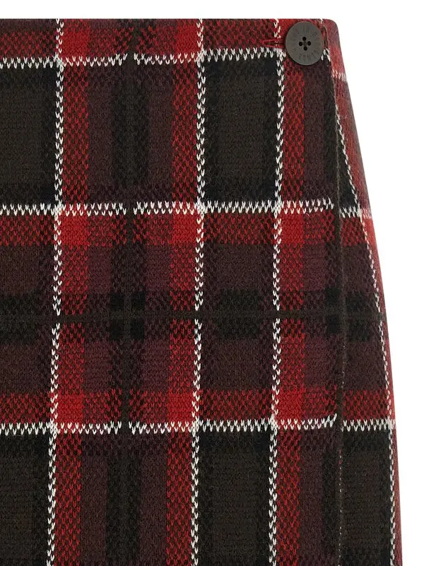 Guest In Residence Tartan Skirt - Red