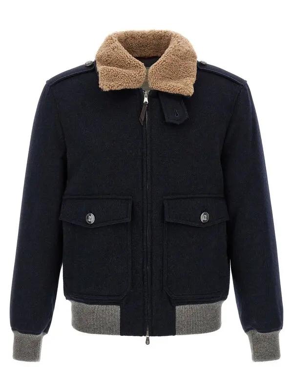 Brunello Cucinelli Cashmere Bomber Beaver