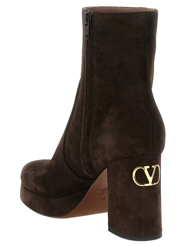 Valentino Garavani Fawcette' Ankle Boots - Brown