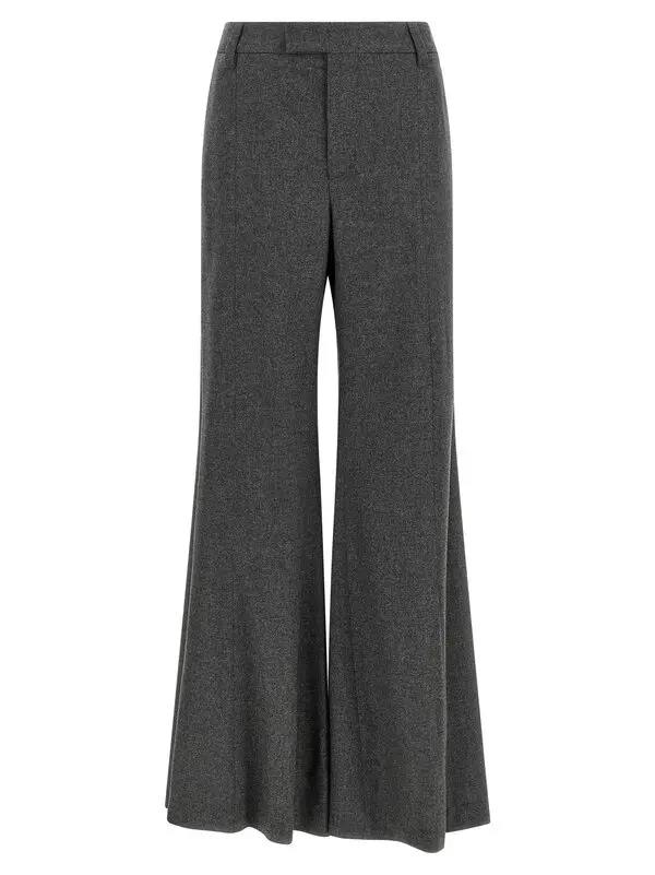Brunello Cucinelli Wide Flare' Pants - Gray
