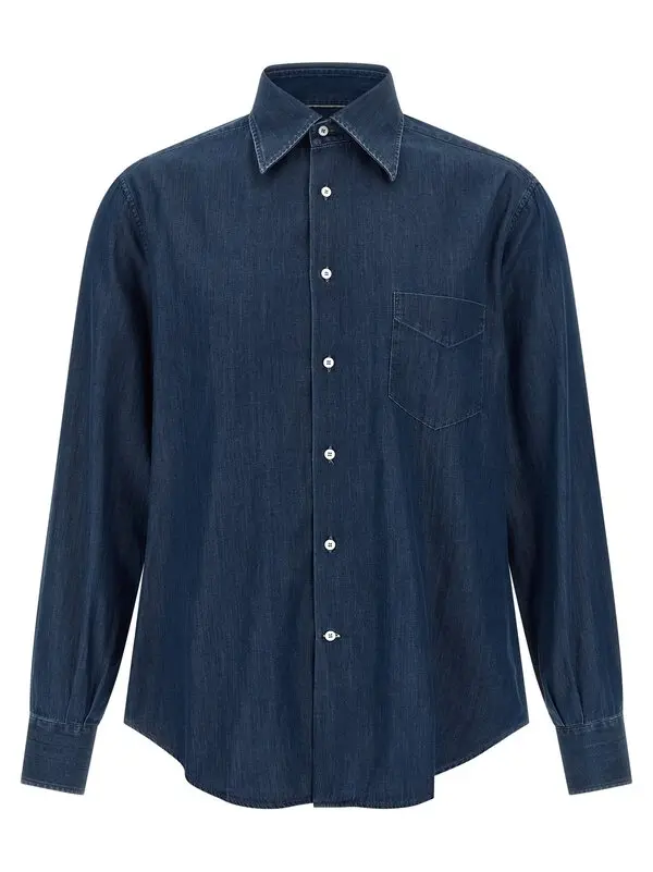 Brunello Cucinelli Lightweight Denim Shirt - Blue