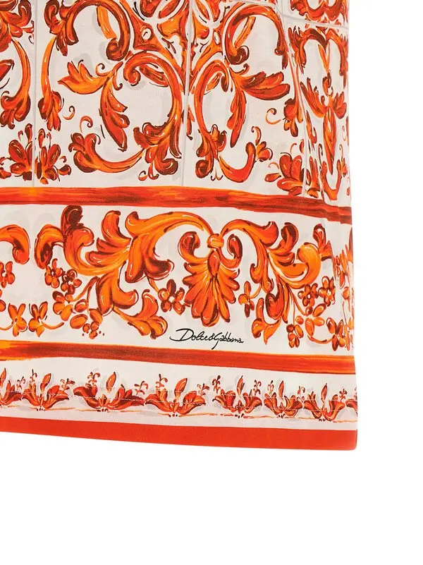 Dolce & Gabbana Maiolica' T-shirt - Orange