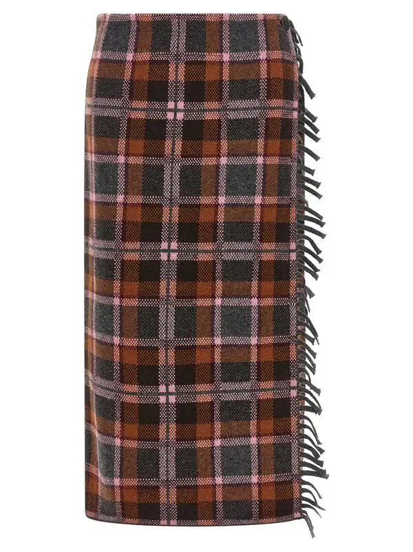 Guest In Residence Tartan Wrap' Skirt
