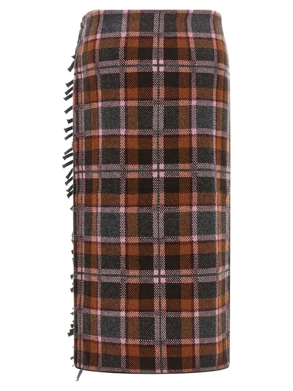 Guest In Residence Tartan Wrap' Skirt