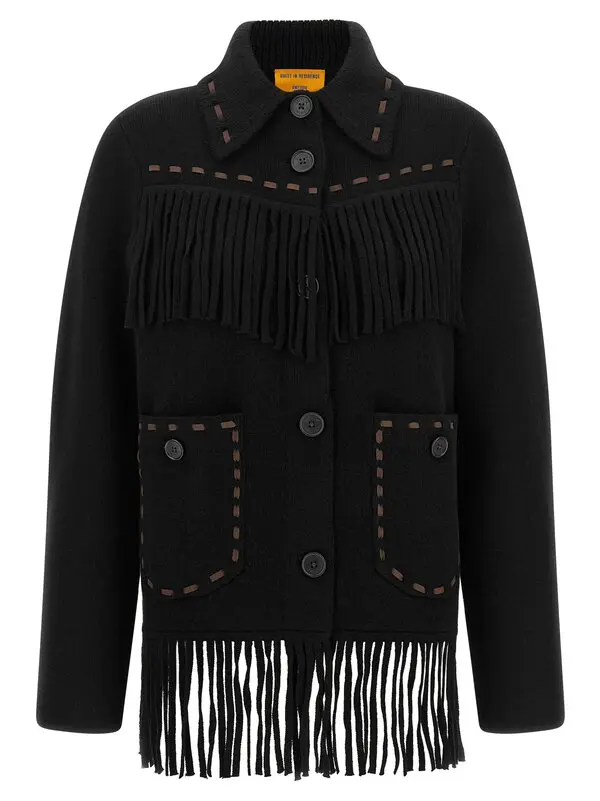 Guest In Residence Western Fringe' Jacket - Black
