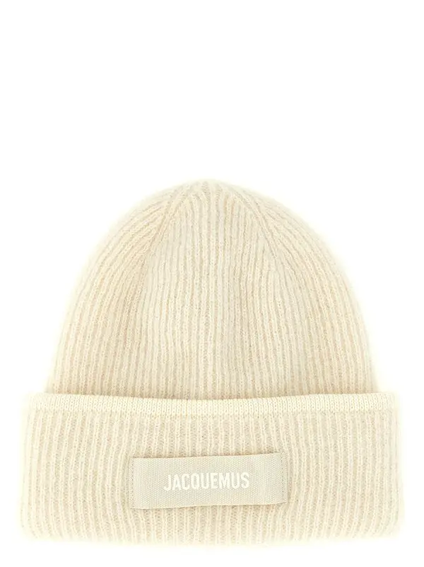 Jacquemus Le Bonnet Gros-grain' Beanie - White