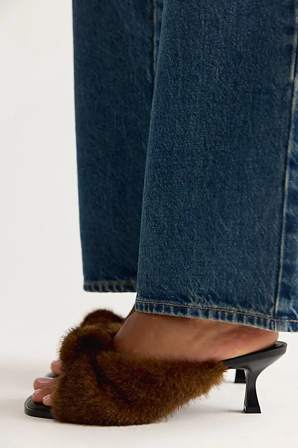 Free People Luisa Faux Fur Heels