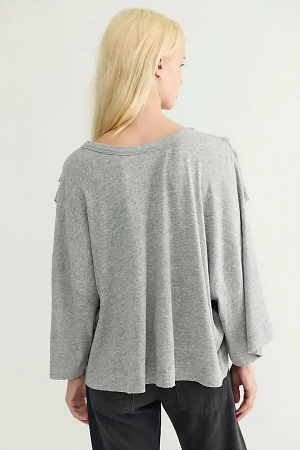 Free People Rita Ruffled Henley