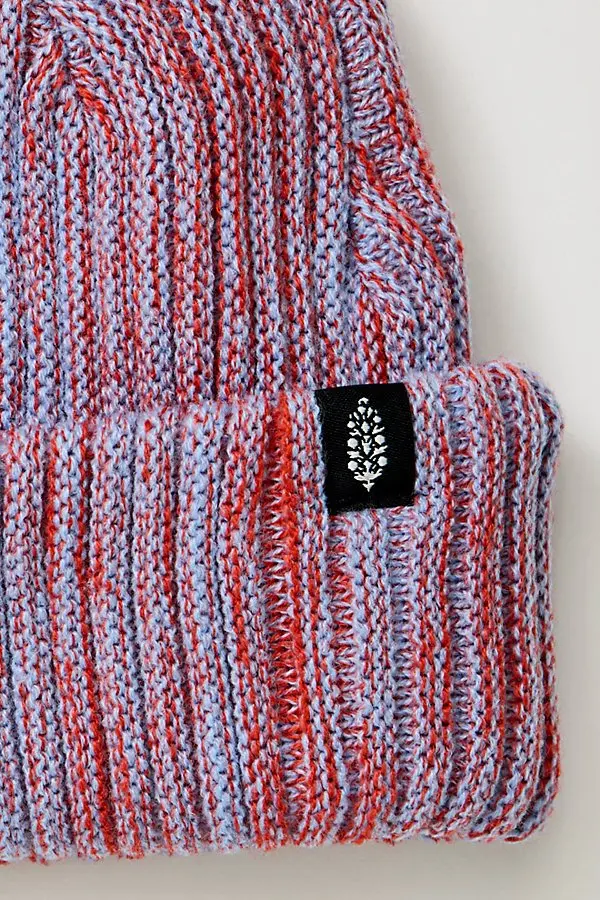 Free People Sonic Space Dye Cuffed Beanie - Blue Ash