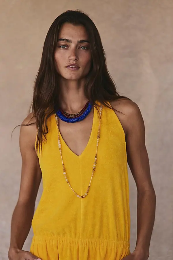 Free People Totally Terry Jumpsuit - Ripe Mango