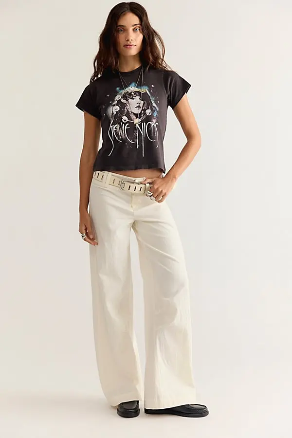 Daydreamer Stevie Nicks Tambourine Crew Neck Tee