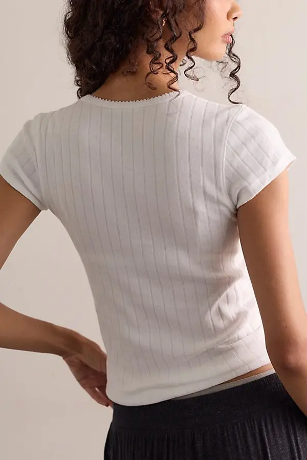 Free People Classic Keepsake Baby Tee - Sugar Swizzle