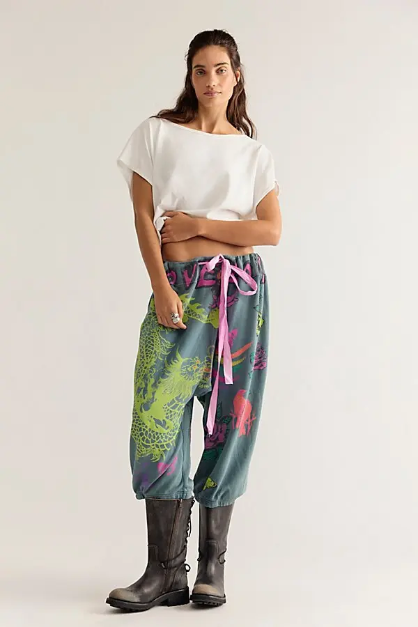 MAGNOLIA PEARL Puff Puff Rainbow Cali Sweatshorts