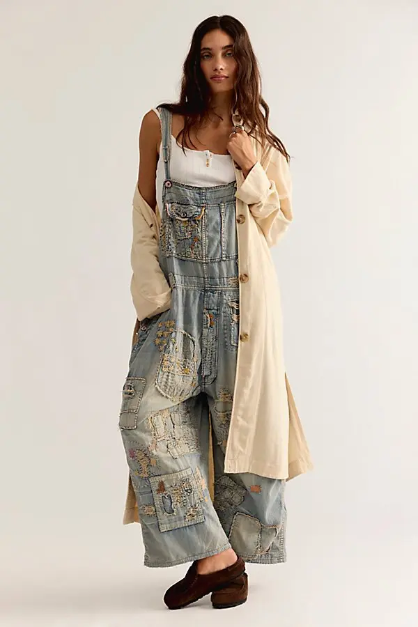 MAGNOLIA PEARL Benjamin Wide-leg Overalls - Blue