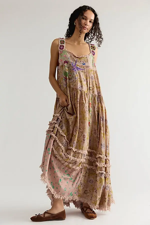 MAGNOLIA PEARL Taya Slip Maxi Dress - Rose