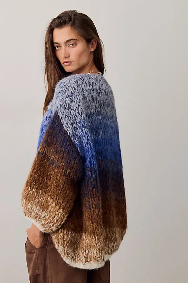 Maiami Fleecy Knit Ombre Cardigen