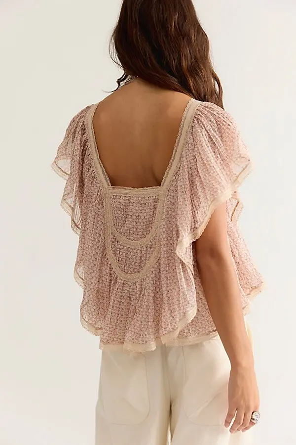 Free People Clara Printed Top
