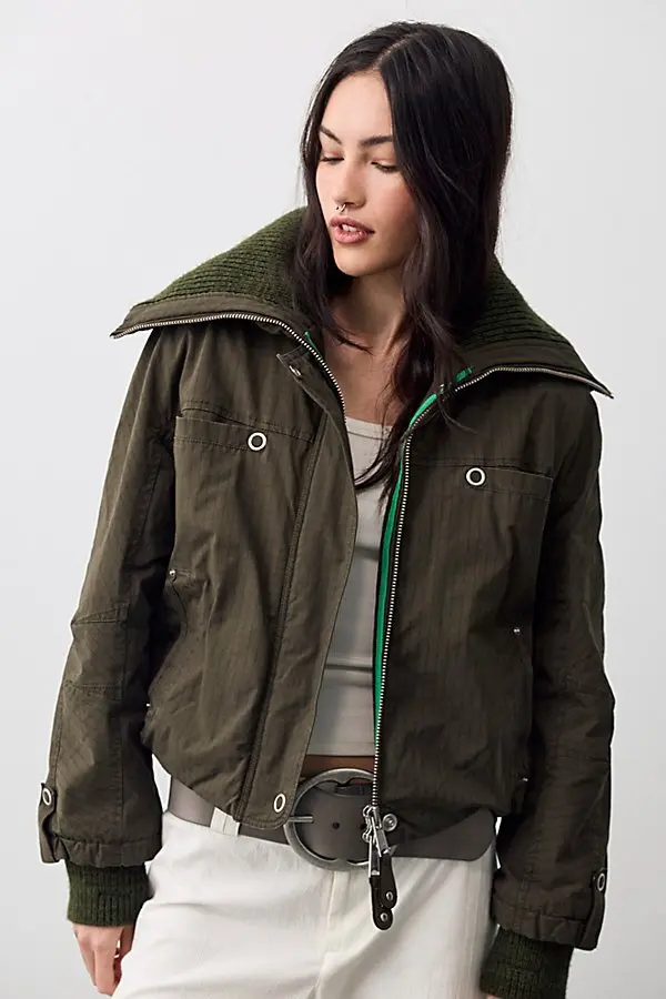 Free People We The Free Lightning Rod Funnel-neck Puffer
