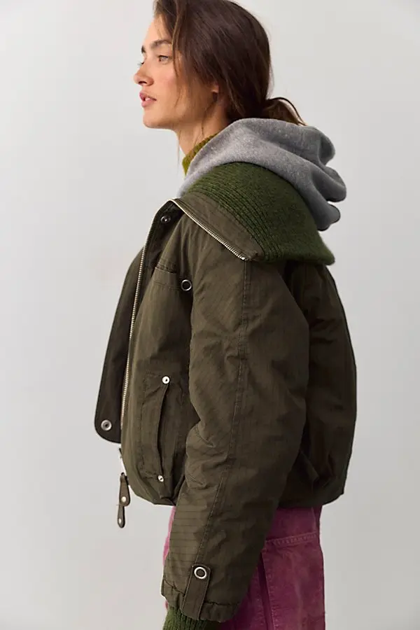 Free People We The Free Lightning Rod Funnel-neck Puffer
