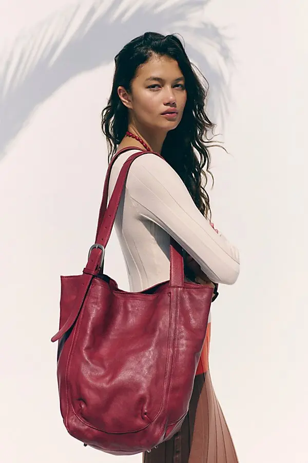 Free People Iris Tote - Cherry Red