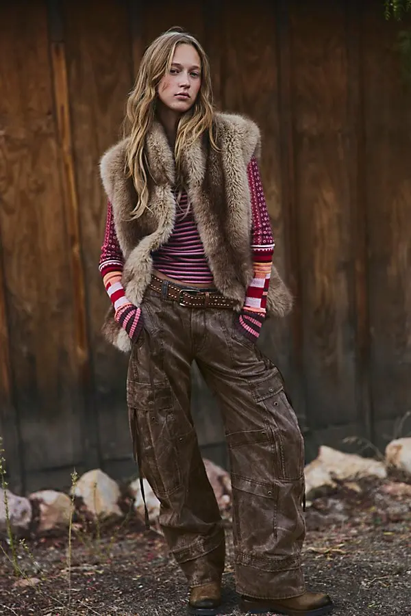 Free People Murray Flight Pants - Dark Brown