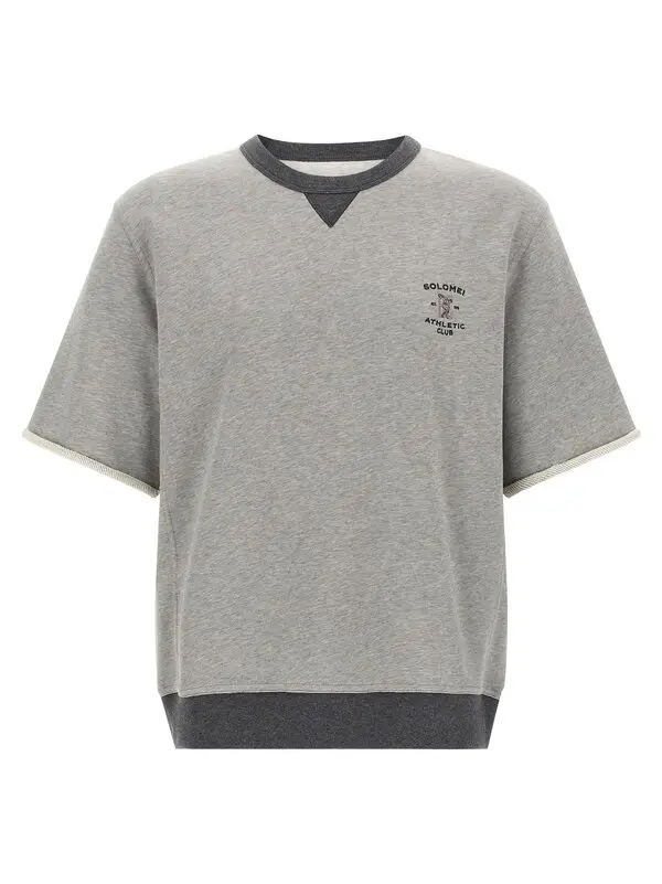 Brunello Cucinelli Solomei Athletic Club' Embroidered Sweatshirt - Gray