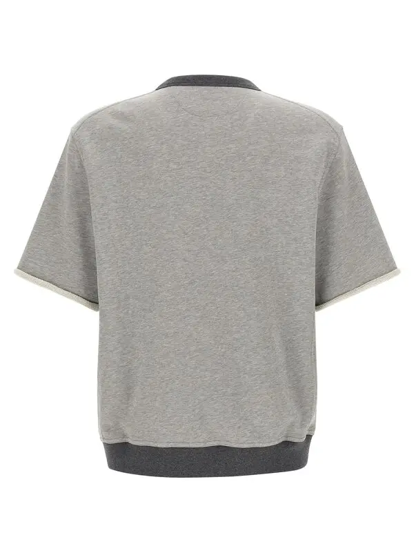 Brunello Cucinelli Solomei Athletic Club' Embroidered Sweatshirt - Gray