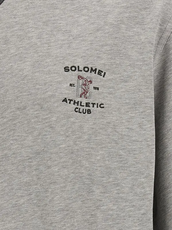 Brunello Cucinelli Solomei Athletic Club' Embroidered Sweatshirt - Gray