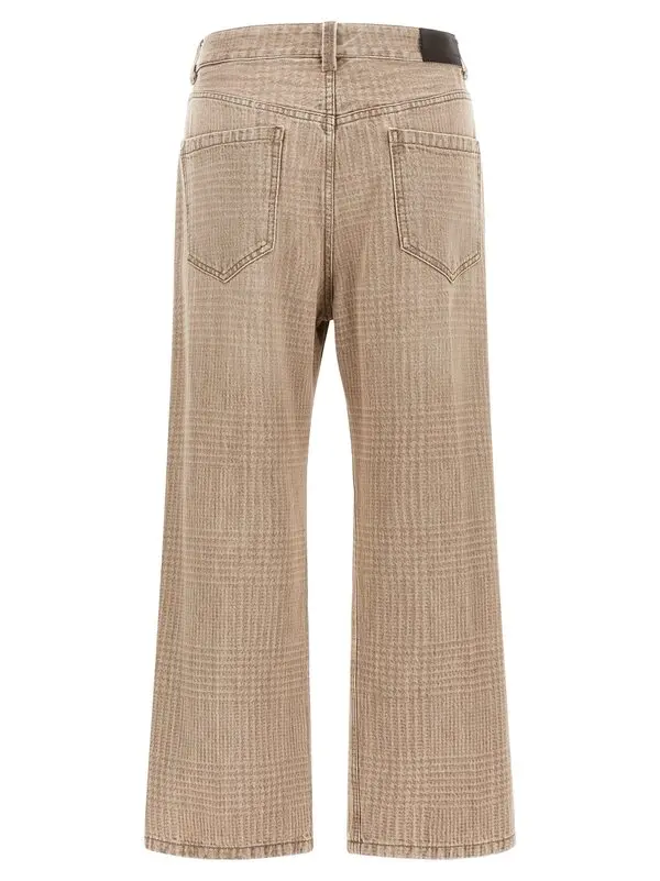 Brunello Cucinelli Prince Of Wales' Jeans - Cream