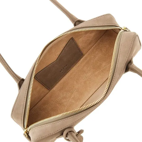 Alaïa Nubuck Leather Small 'le Teckel' Bag - Gray